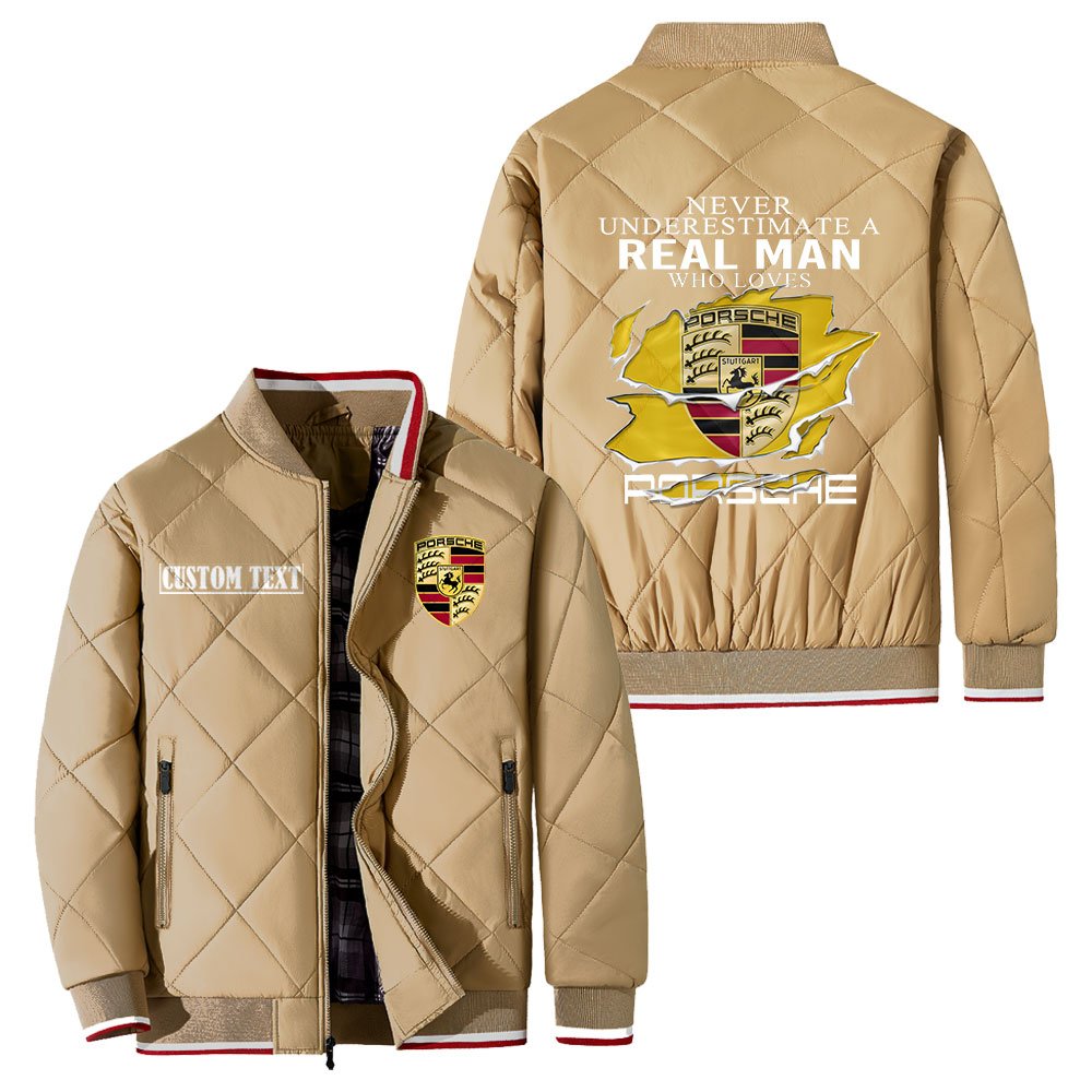 A Real Man Who Loves Custom Name Porsche Logo New Fashion Bomber Jacket ...